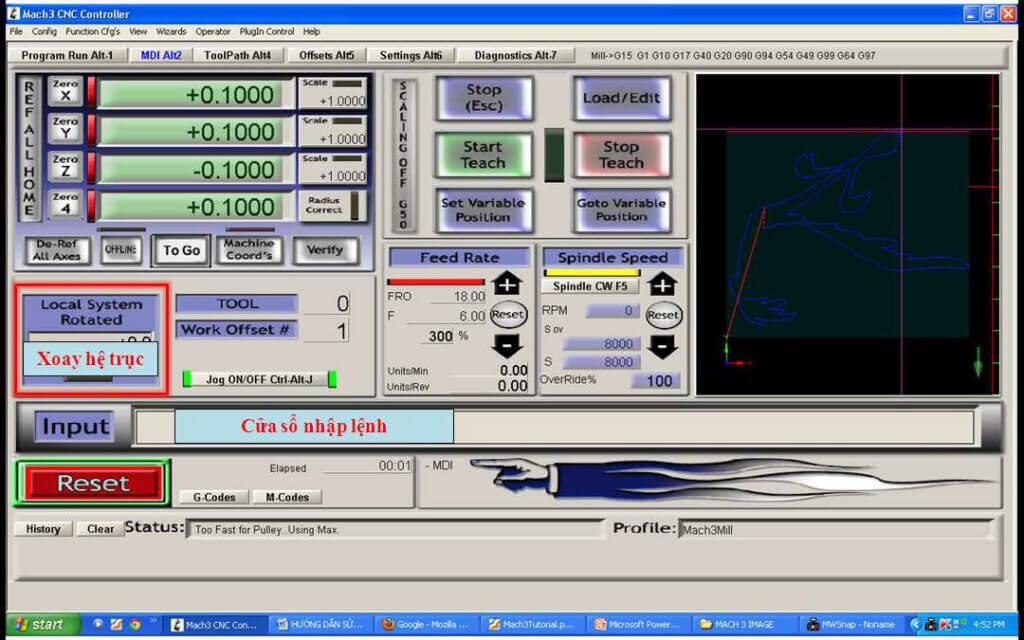 Hướng dẫn sử dụng phần mềm Mach3 – Máy Nghề Mộc